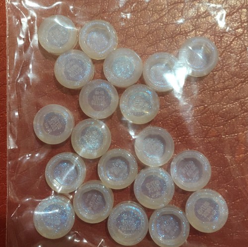 20 X Lego Parts 1 x 1 round Dots tile 35380 satin white glitter | eBay ...