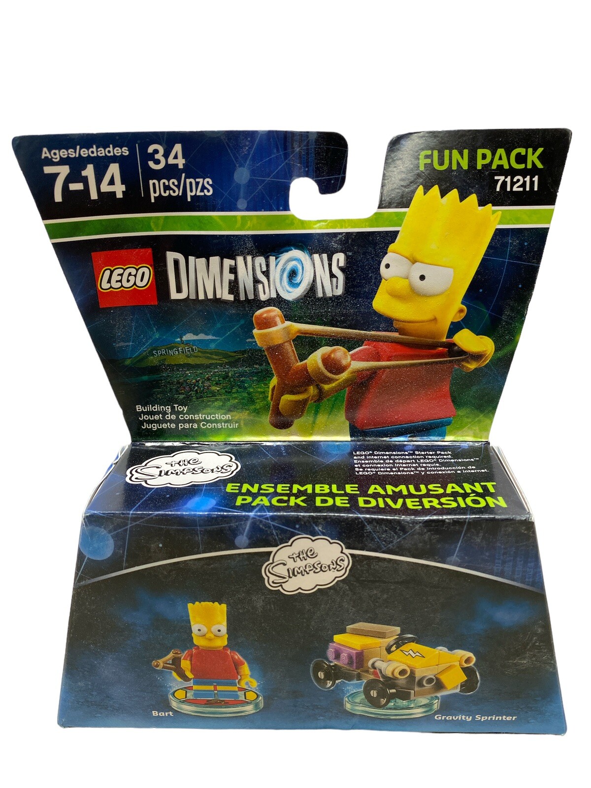 LEGO Dimensions The Bart Simpsons Gravity Sprinter Fun Pack 71211 BRAND ...