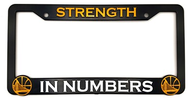 Golden State Warriors "Strength in Numbers" 3D Raised License Plate ...