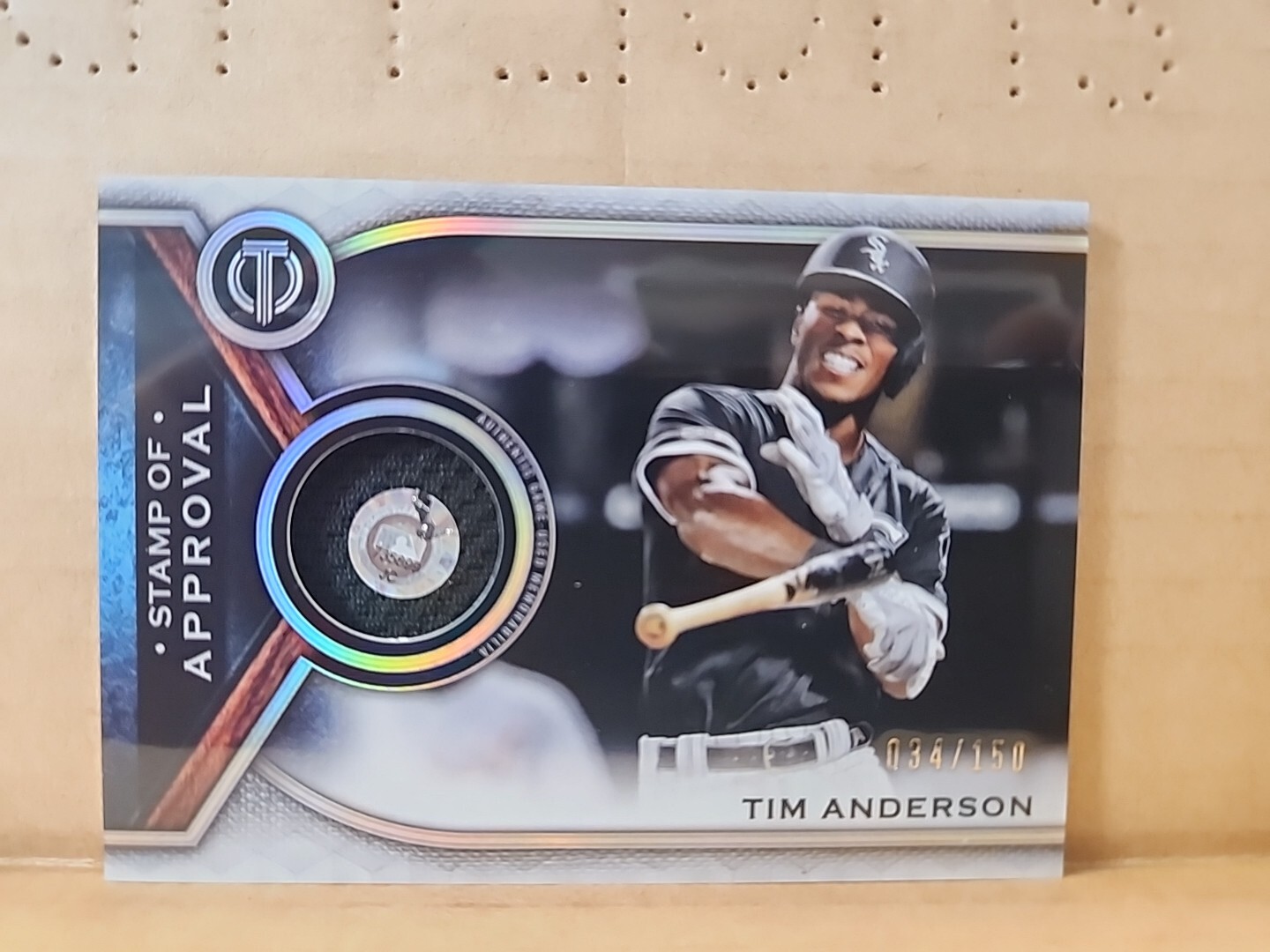 2021 Topps TRIBUTE Tim Anderson STAMP OF APPROVAL JERSEY RELIC WHITE ...