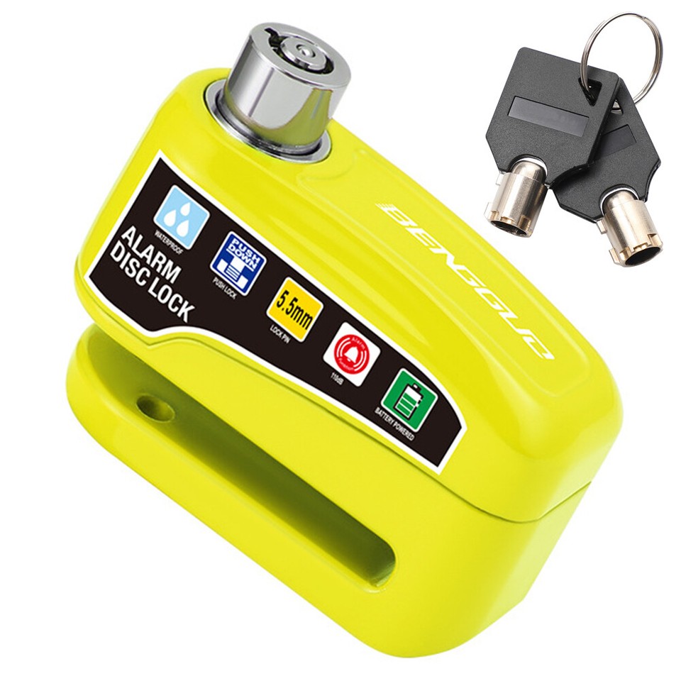 Motorcycle Alarm Wheel Disk Brake Lock Waterproof Padlock for Bicycle ...