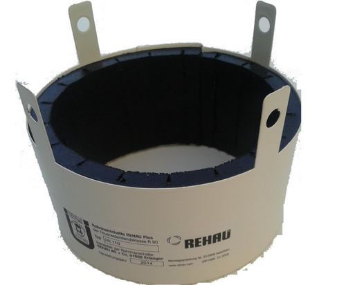 REHAU fire stop collar barrier ring 4" D110mm PIPE CONDUIT WALL ...