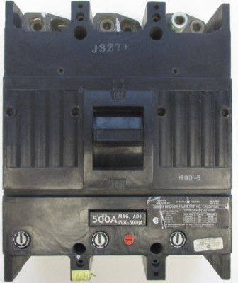GENERAL ELECTRIC CIRCUIT BREAKER FRAME TJK636F000 3 POLE 600A 600VAC ...