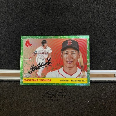 2025 Topps Chrome Platinum Masataka Yoshida Green Toile /99 | eBay