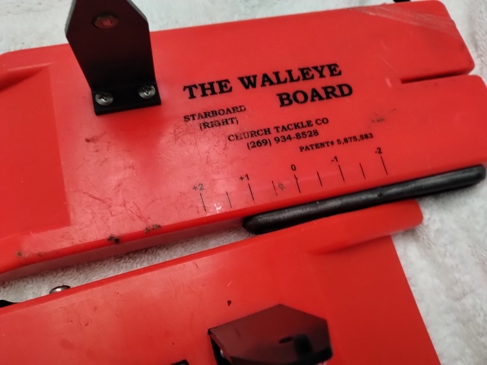 PAIR OF OFF SHORE TACKLE SIDE PLANER BOARDS & PAIR OF WALLEYE BOARDS ...