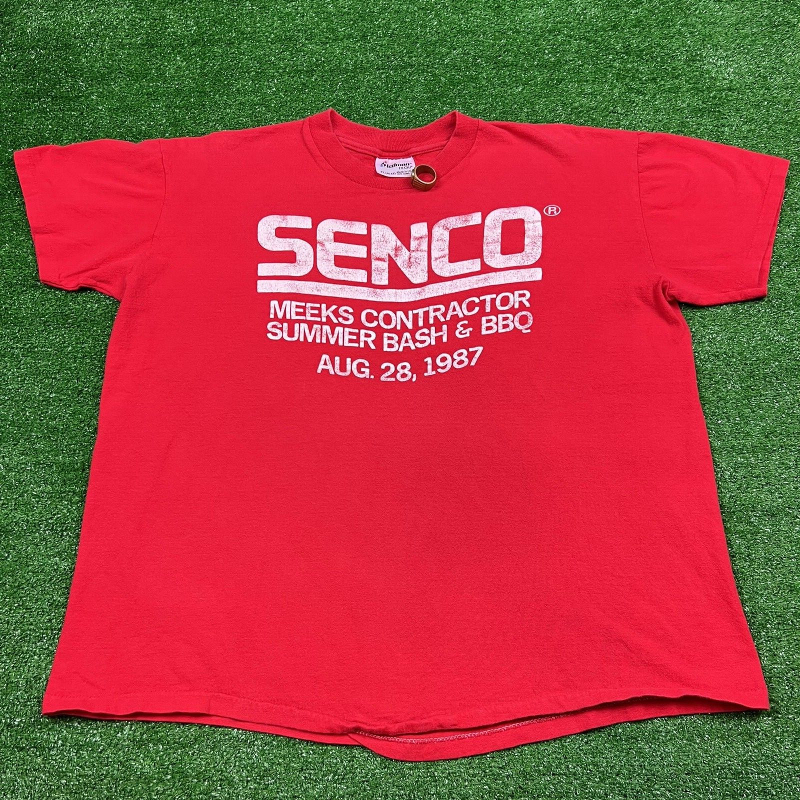 Vintage 1987 Senco Meeks Building Center BBQ T-Shirt … - Gem
