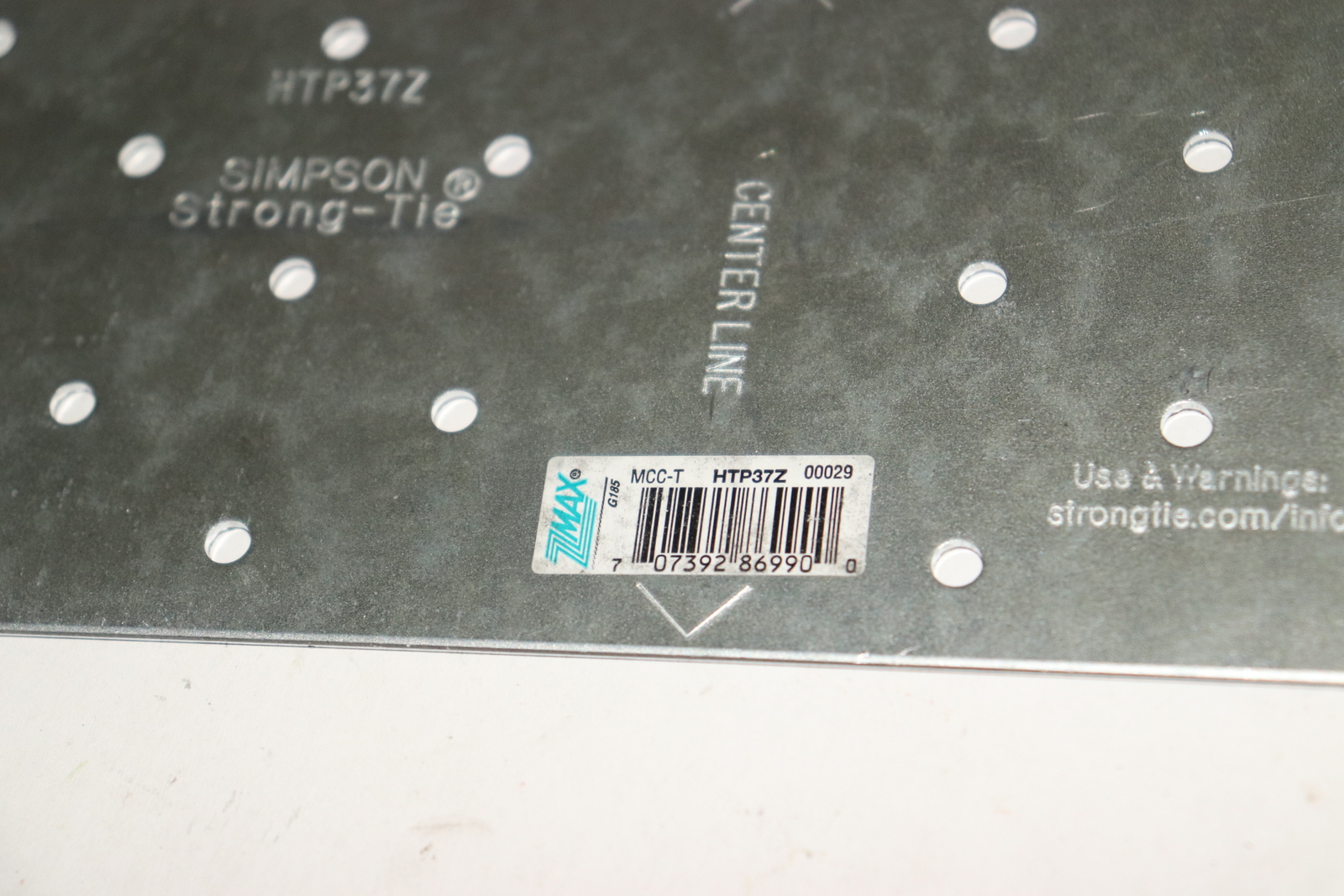 Simpson Strong-Tie ZMAX Heavy Tie Plate Galvanized 3" x 7" HTP37Z | eBay