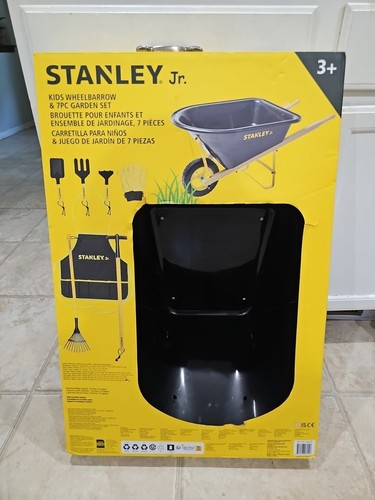 Stanley Jr- Kids 20L Wheelbarrow and 7 PC Garden Set New In Box | eBay