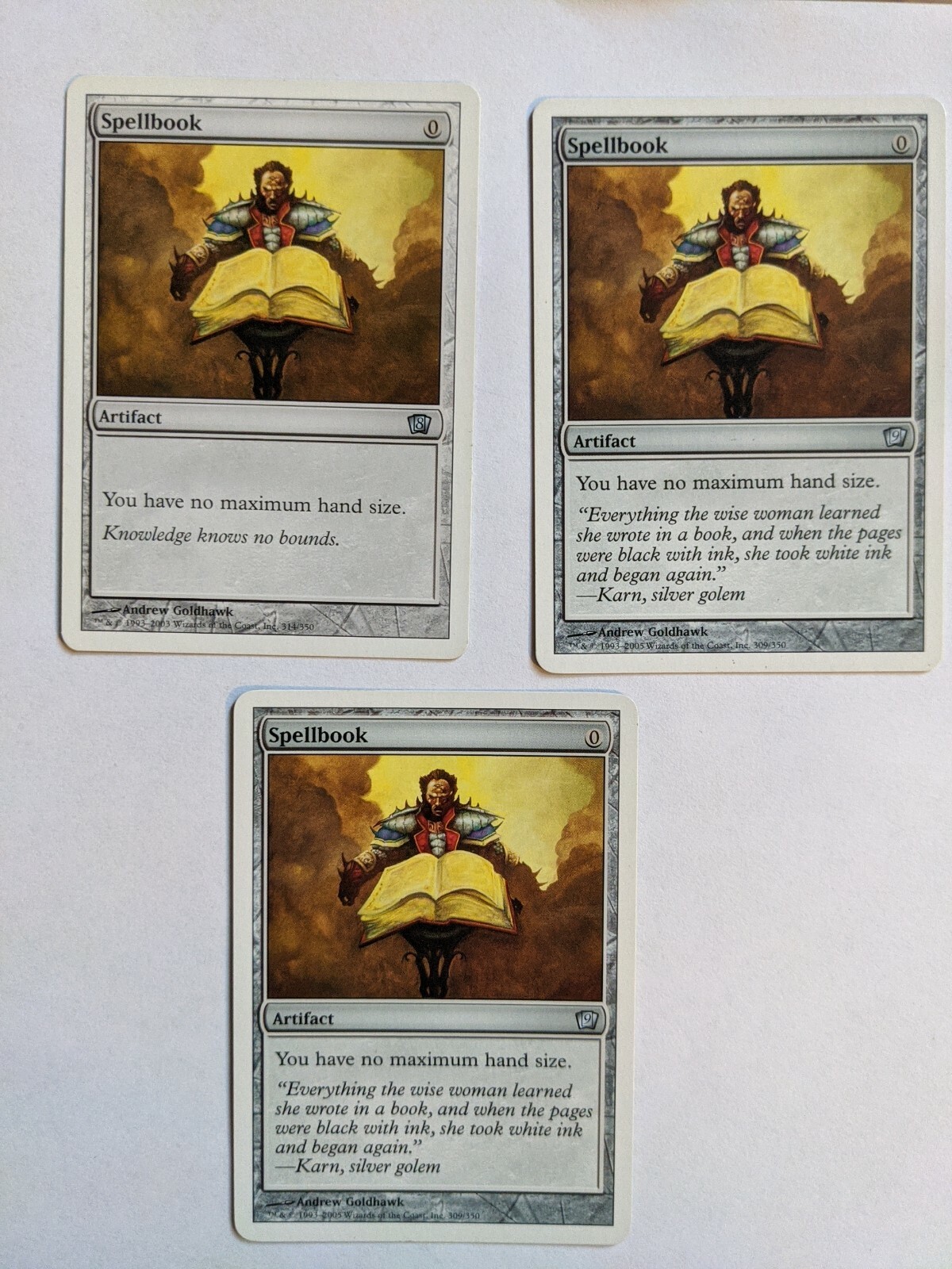 Lot of 3-MTG "Spellbook" Eighth/Ninth Ed. Regular Uncommon, NM | eBay