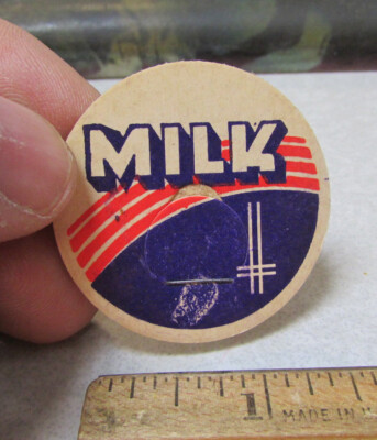 Milk Bottle Cap for typical milk bottles in the 1940s/50s Generic top ...