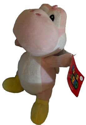 Pink Yoshi Plush Toy - SMALL PET DINOSAUR SUPER MARIO BROS NWT | eBay
