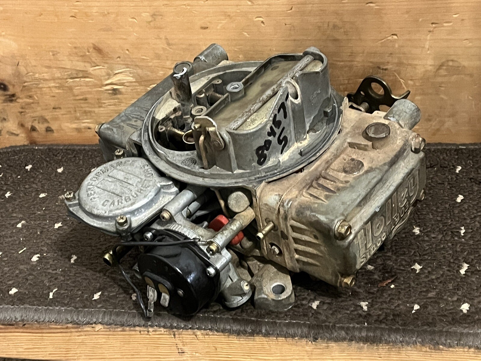 Holley Carburetor 80457 -5 Carb 4 barrel Vacuum Secondary 600 cfm Elec ...