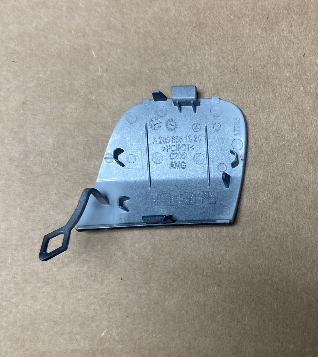 MB W205 C-Class 2017-20 Rear Bumper Tow Hook Cover Dark Silver ...