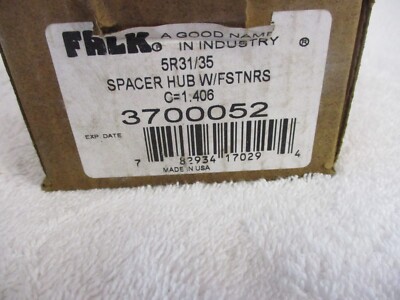 NIB FALK Spacer Hub w/Fasteners 3700052 5R31/35 | eBay