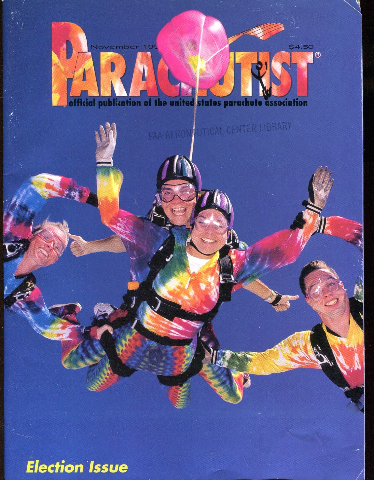 Parachutist Magazine November 1998 Jason Hyder FAA EX w/ML On Back ...