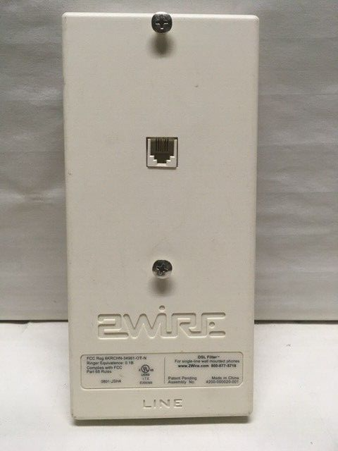 2Wire DSL 1 Line Filter Wall Mount 0801-JSHA 4200-000020-001 | eBay