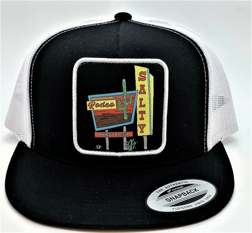 Salty Rodeo Hat MOTEL SALTY Black with White Mesh Snapback Trucker | eBay