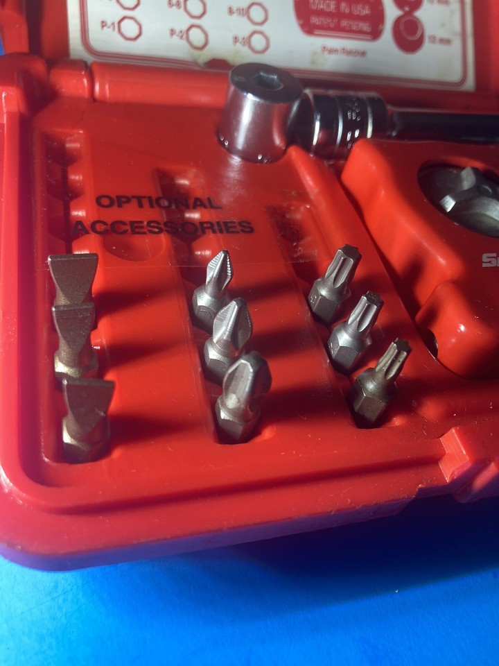 Snap On Tools USA Rare 3/8 Drive Palm Ratchet Kit Tool Set 117PALMSTR ...