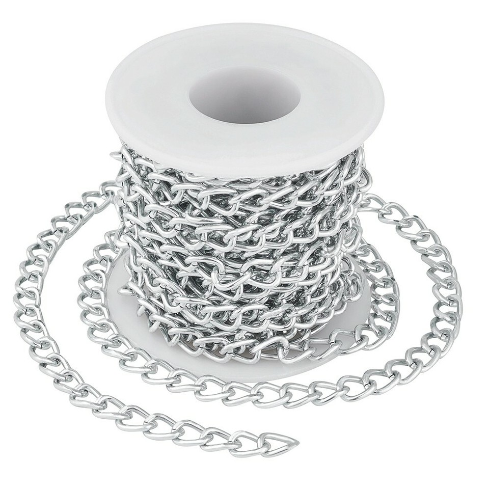 5m/set Aluminium Twisted Curb Chains with Spool For Jewelry Making 10x6 ...