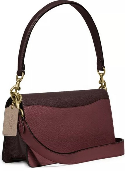 Coach 76105 Tabby Colorblock Leather Shoulder Bag 26 Purse Wine Multi ...
