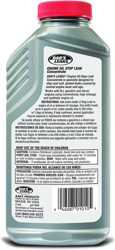 1010 Engine Oil Stop Leak Concentrate 11 oz 1 Pack Grey | eBay