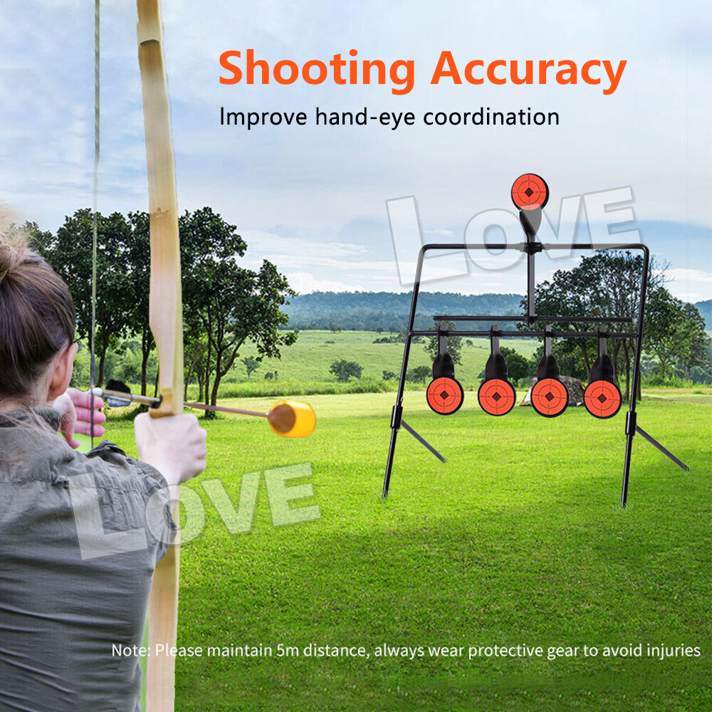 Auto Reset Shooting Target Metal Splatter Archery Resetting Air Riffle ...