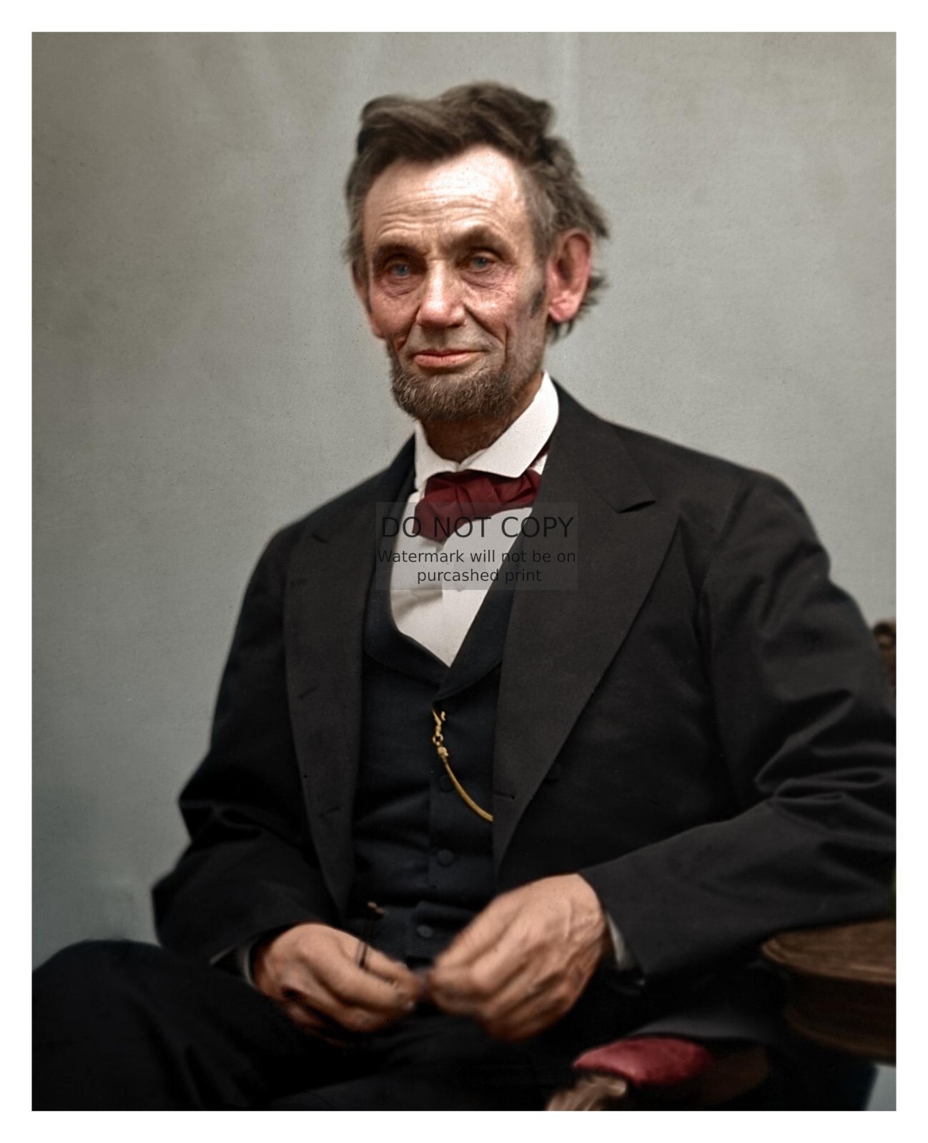 PRESIDENT ABRAHAM LINCOLN COLORIZED PORTRAIT DIGITALLY RESTORED 8X10 ...