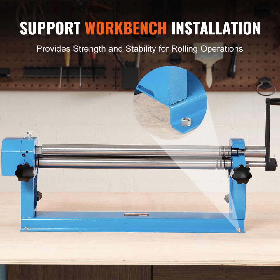 VEVOR Slip Roll Machine Sheet Metal Slip Roller 24'' x 16 Gauge φ1.49 ...