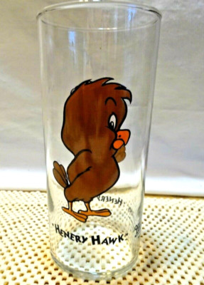 WARNER BROS Henery Hawk Looney Tunes Drinking Glass 1993 Rare Pose ...