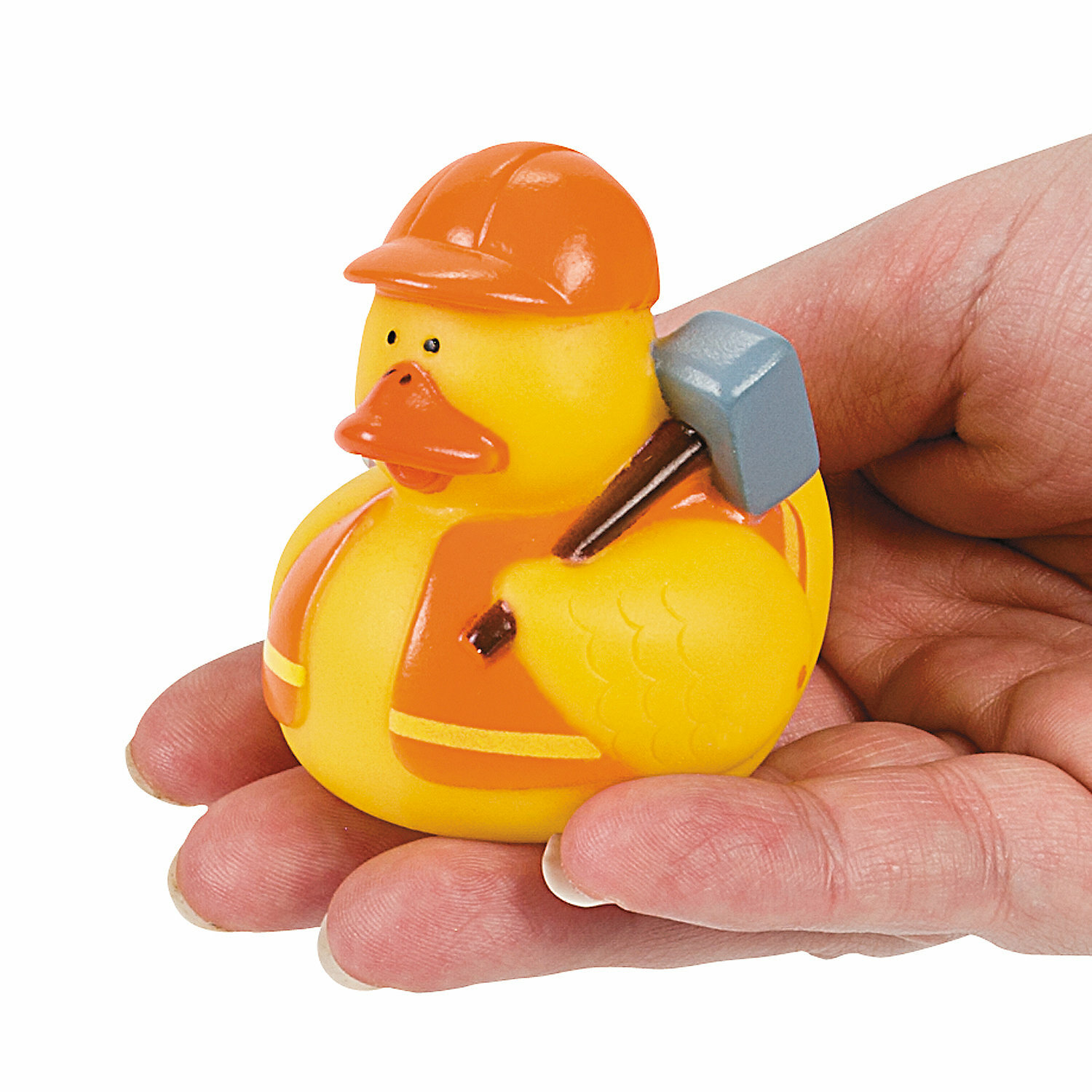 12 Yellow Construction Worker Rubber Ducks Dozen Ducky Party Favors ...