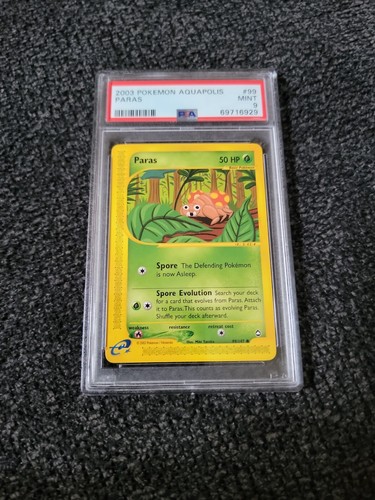 Pokémon Aquapolis Set Regular Finish Paras eReader 99/147 - PSA 9 ...