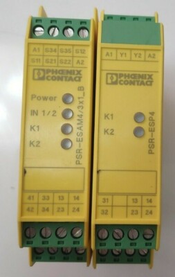Lot Of 2 Phoenix Contact PSR-SCP-24UC/ESAM4/3X1/1X2 +PSR-SCP-24DC/ESP4 ...