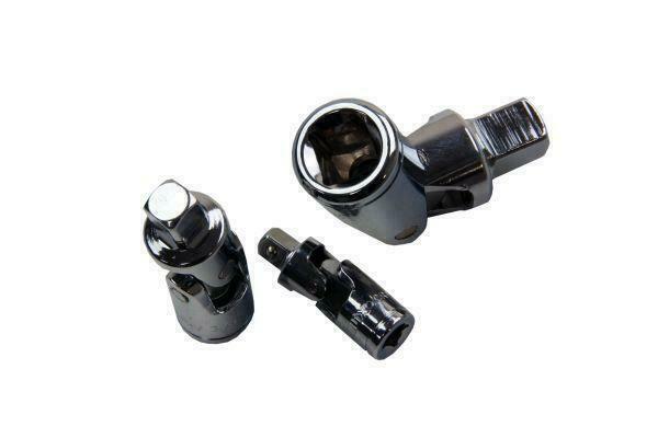 US Pro 3 Piece universal joint Socket Adapter Flexible Knuckle Set 1/2 ...