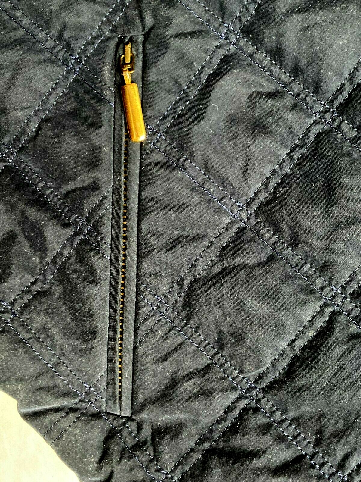 BASLER Black Quilted Jacket Coat Wool Knit Sleeves Zippers Women's sz ...
