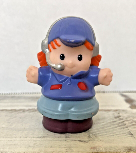 Fisher Price Little People Red Haired Pilot Airline Girl 2005 Figure ...