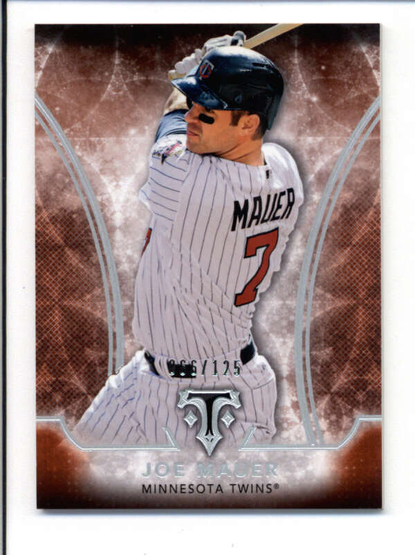JOE MAUER 2015 TOPPS TRIPLE THREADS #35 AMBER PARALLEL #066/125 BA8573 ...