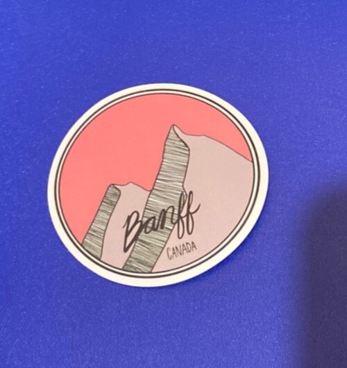 Banff National Park Alberta Canada Sticker 2.5" diameter vinyl ...