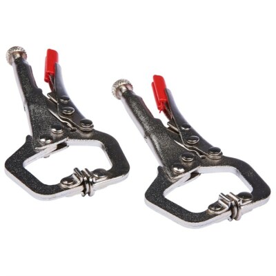 2 x MINI 5" INCH C CLAMPS LOCKING MOLE GRIPS WELDING WOODWORK DIY HOBBY ...