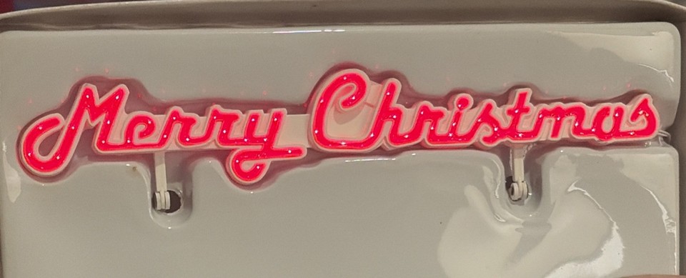 Vintage Dept 56 Brite Lites Lighted Village Deer & Merry Christmas ...