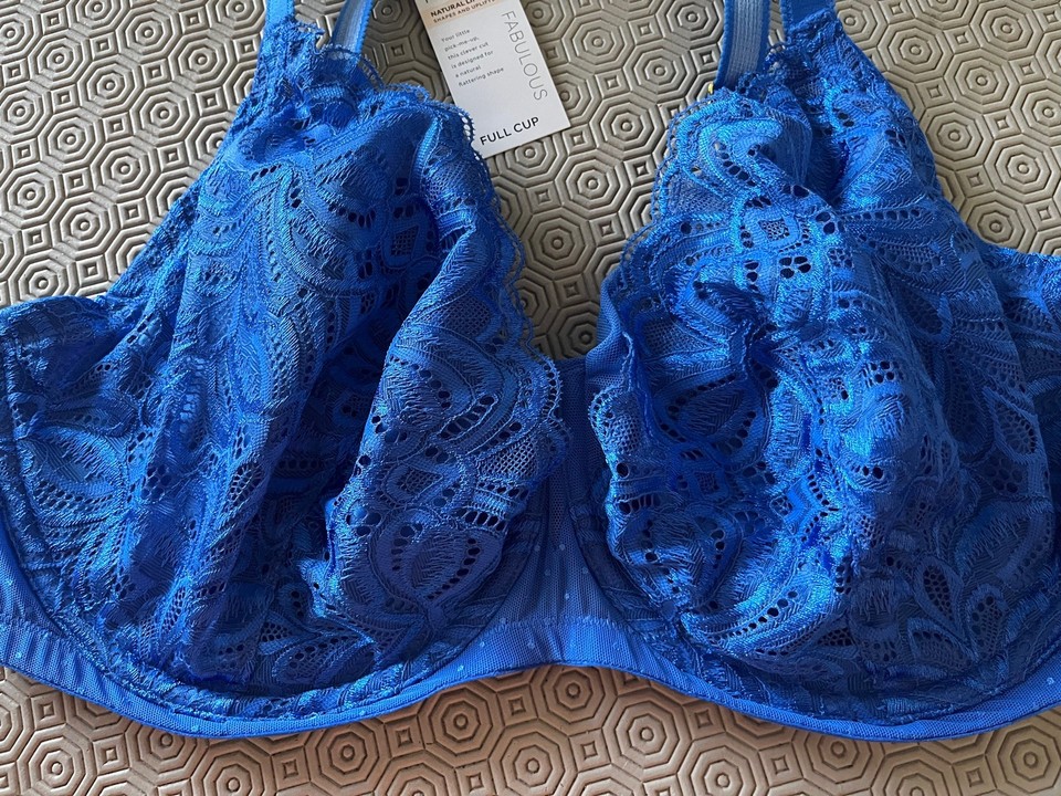 M&S FABULOUS FULL CUP BRA SIZE 42GG NATURAL LIFT BLUE BNWT | eBay UK