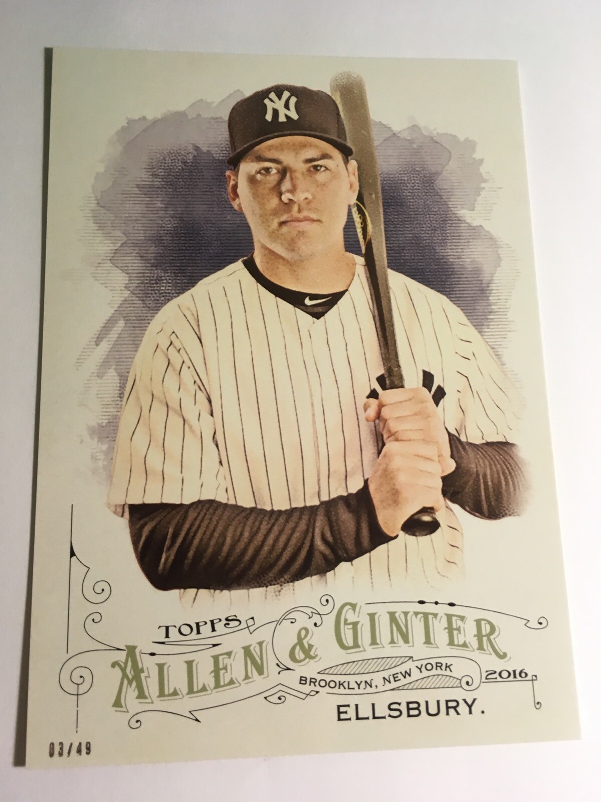 2016 Topps Allen & Ginter Jumbo 5x7 Jacoby Ellsbury Yankees 298 #’d 03/ ...