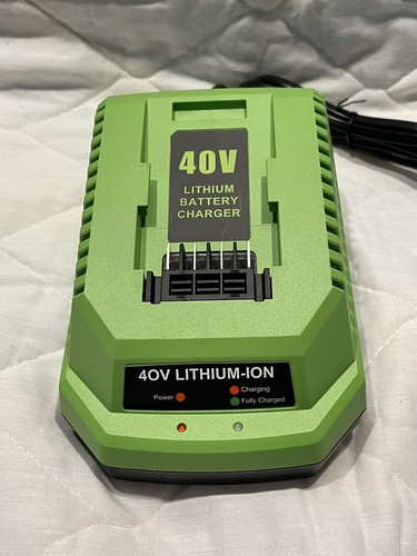 GW40V-CHG Green Black 40 Volt Lithium-Ion Battery Charger | eBay