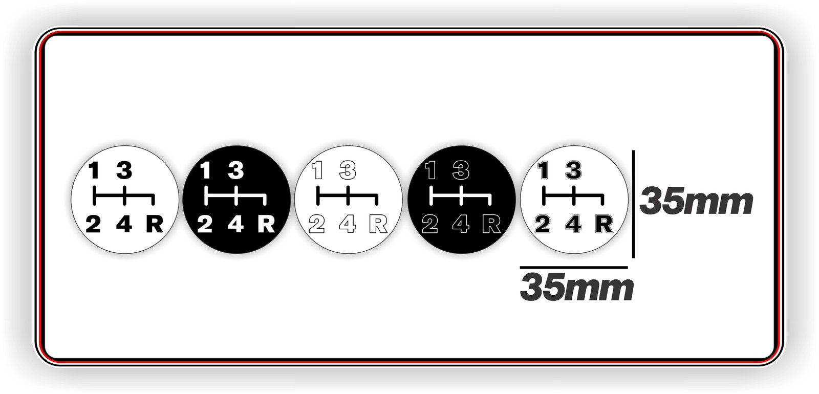 Sticker Custom 4 Speed Manual H Pattern Gear Knob Shifter Import Hilux ...