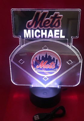 New York Mets MLB Baseball Mirror Stadium Light Up Lamp LED Remote ...