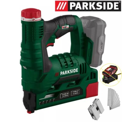 Parkside 20V Cordless Stapler Nailer Tacker - Without Battery & Charger ...