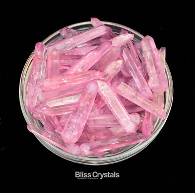 1 Rose Aura Laser Quartz Crystal Rough Point #RA04 | eBay