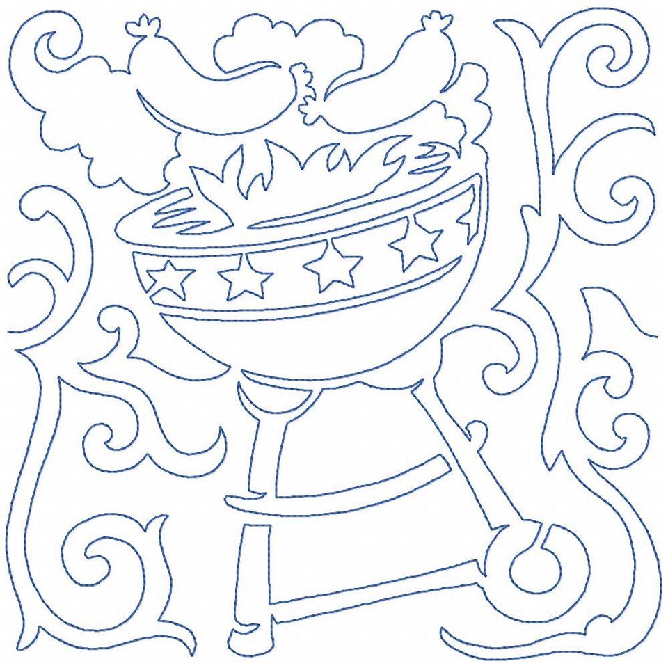 Free Motion Cute American Blocks 12 Machine Embroidery Designs Quilt 5 ...