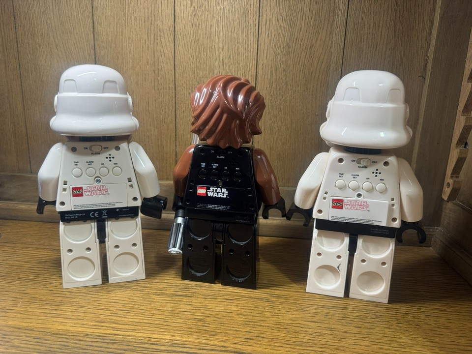 LEGO STAR WARS MINI-FIGURE ALARM CLOCKS 9"-ANAKIN SKYWALKER & 2 ...