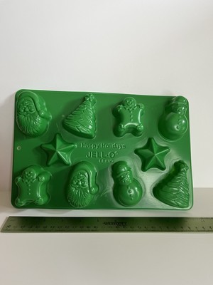 Jello Jigglers Happy Holidays Christmas 10 cavity mold Jell-o Green | eBay