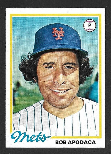 1978 Topps #592 Bob Apodaca, New York Mets, NRMT | eBay